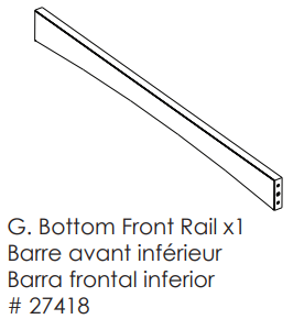 Front Bottom Rail | Delta Children Parts