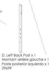 LEFT BACK POST | Delta Children Parts