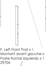 LEFT FRONT POST | Delta Children Parts