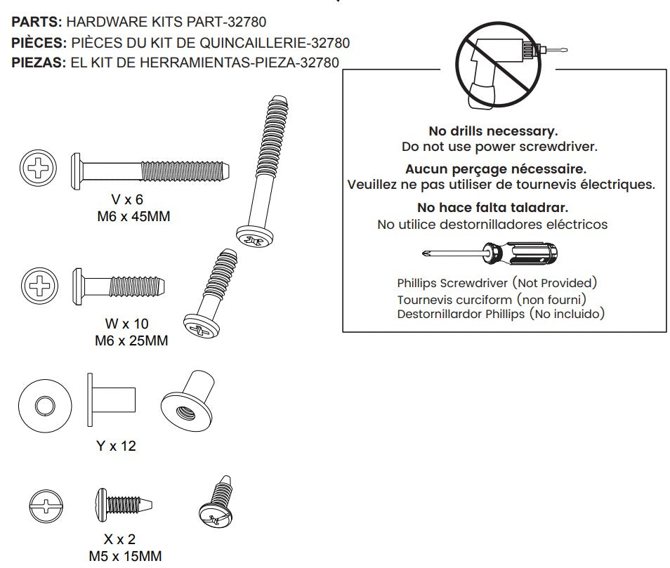 Hardware Kit Toddler Bed | Delta Children Parts