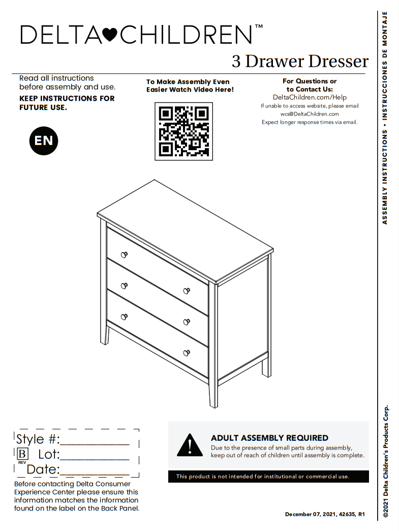 Instructions | Delta Children Parts