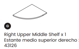 Right Upper Middle Shelf | Delta Children Parts