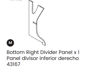 Bottom Right Divider Panel | Delta Children Parts