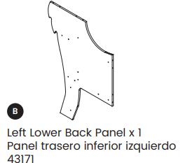 Left Lower Back Panel | Delta Children Parts
