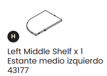 Left Middle Shelf | Delta Children Parts