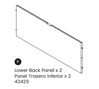 Lower Back Panel (w182180) | Delta Children Parts
