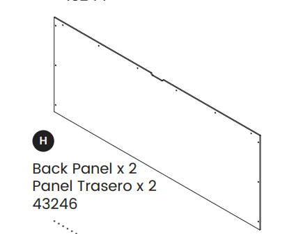 Back Panel | Delta Children Parts