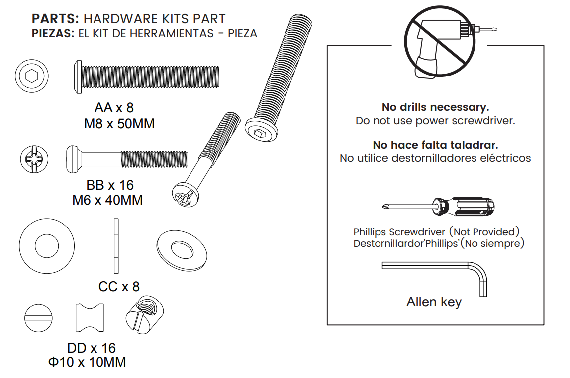 Hardware Kit | Delta Children Parts