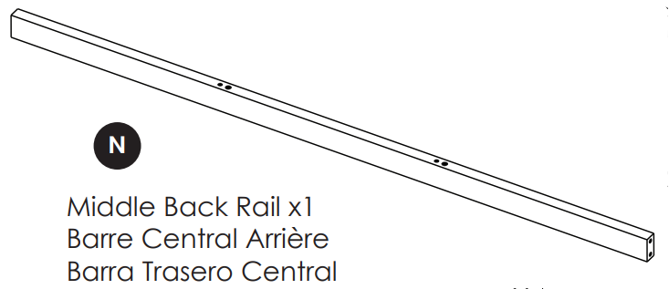 Middle Back Rail | Delta Children Parts